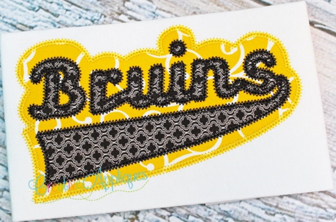 Bruins Digital Machine Embroidery Applique Design 6 Sizes, Bruins ...