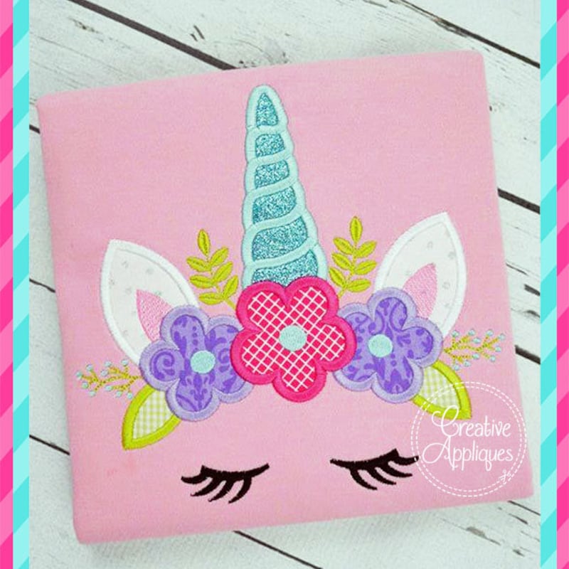 Unicorn Applique - Etsy