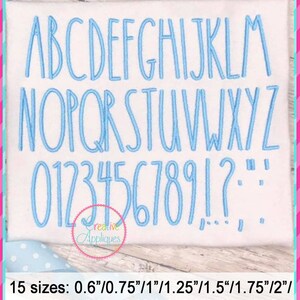 15 Sizes Farmhouse Embroidery Alphabet Font Digital Machine Embroidery ...