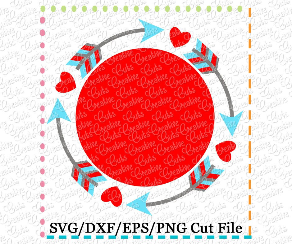 Valentine Tribal Monogram Frame SVG Cutting File, Monogram Frame Cut ...