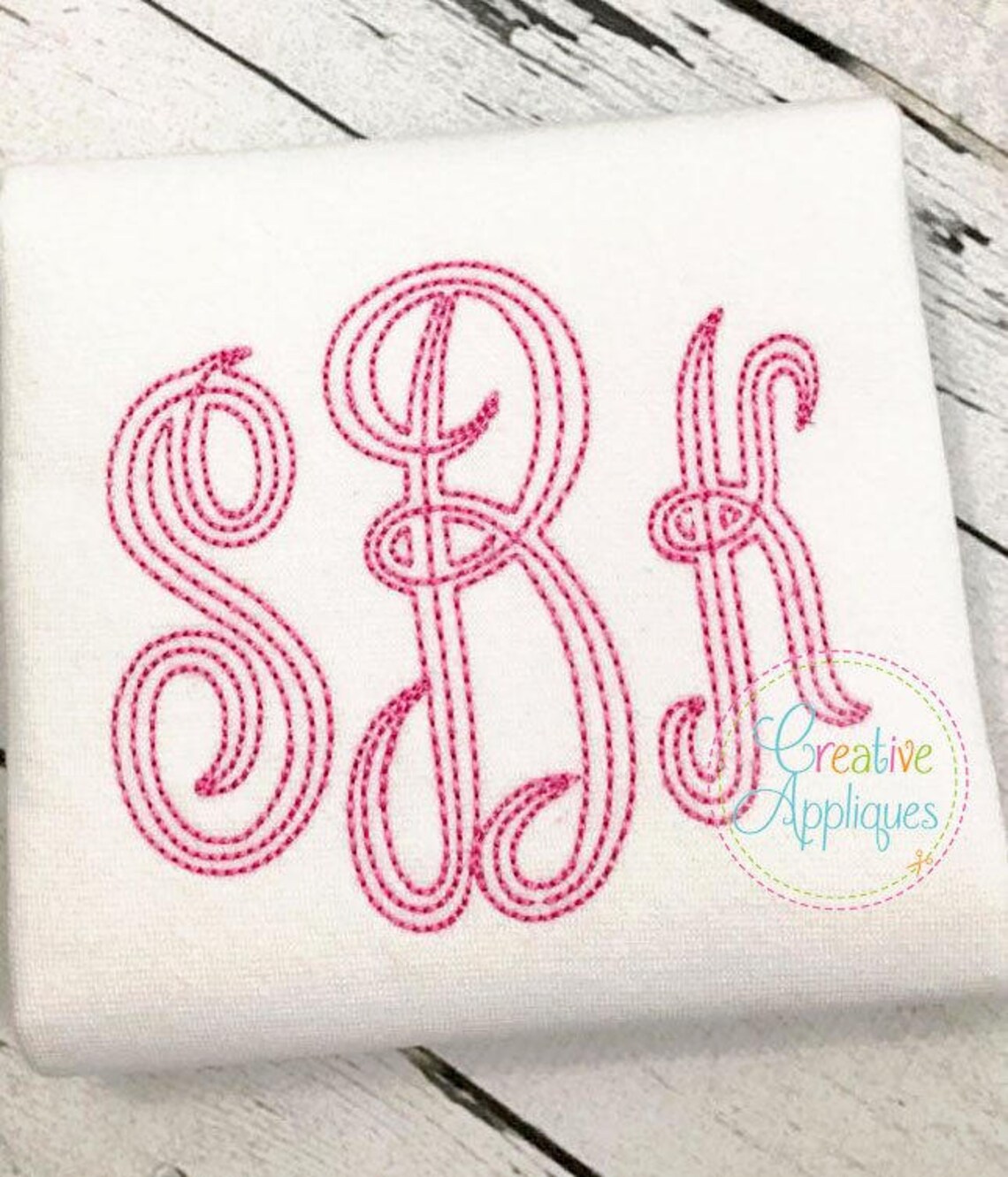 6 SIZES Empire Floss Embroidery Alphabet Font Digital Machine ...