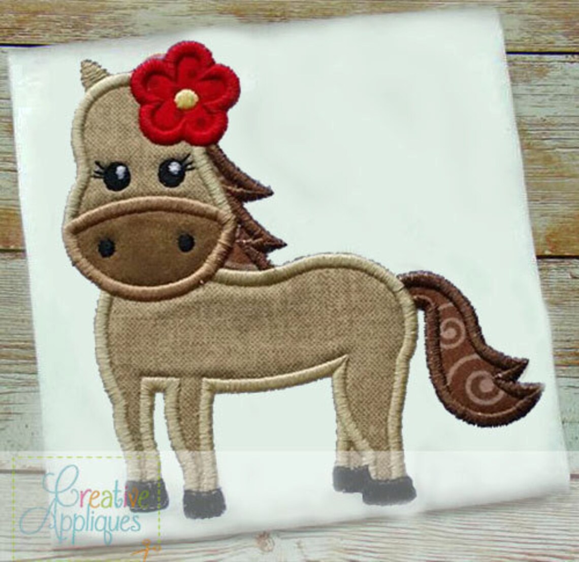 Girl Horse Digital Machine Embroidery Applique Design 4 Sizes - Etsy