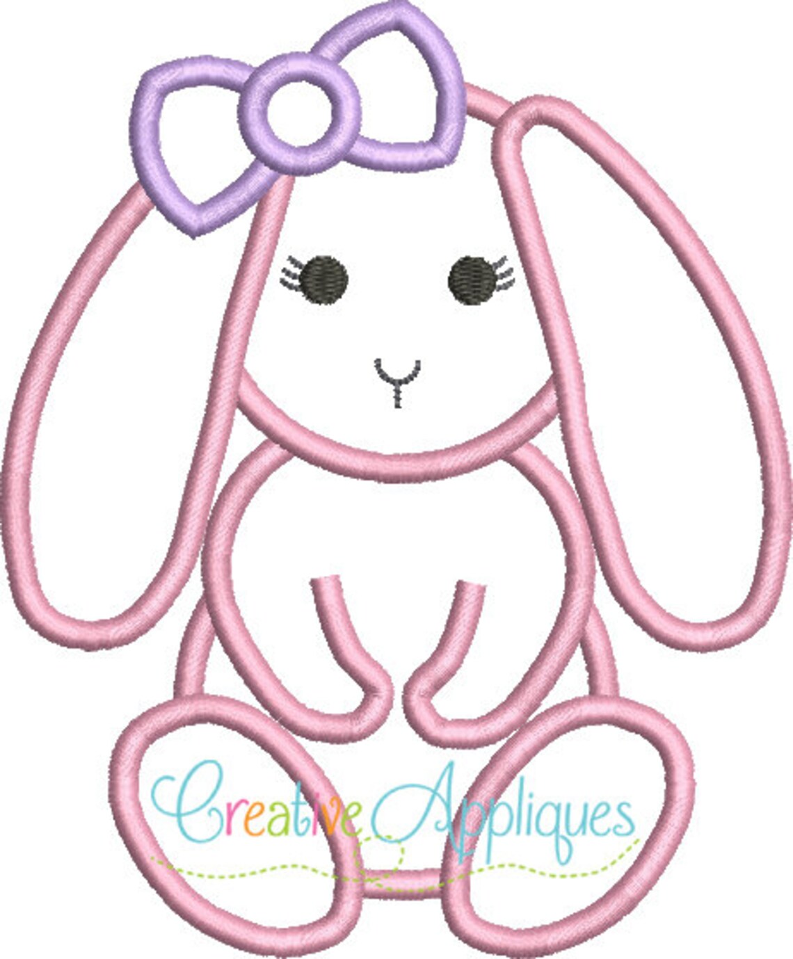 Bunny Rabbit Easter Digital Machine Embroidery Applique Design - Etsy