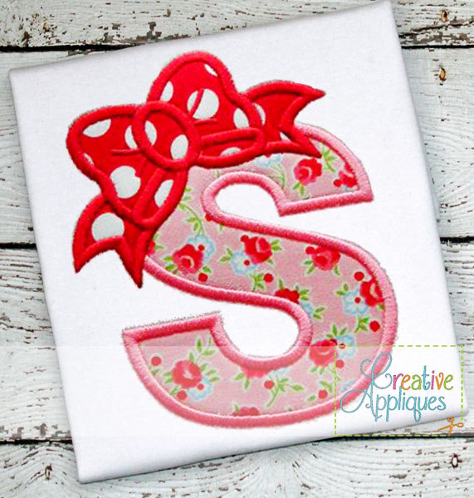 S Bow Letter S Applique Machine Embroidery Design 4 Sizes Bow - Etsy