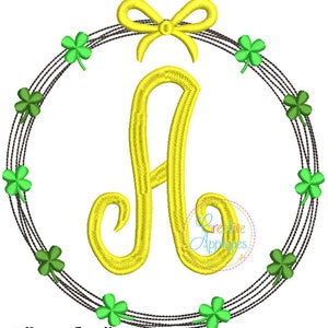 St Patrick Monogram Embroidery Alphabet Digital Machine Embroidery ...