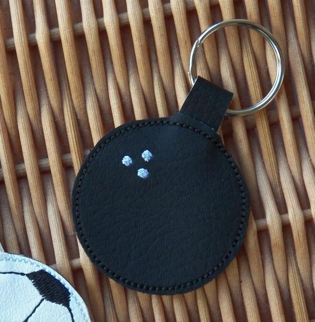 Bowling Key Fob in the Hoop Design, Key Fob Tag Design, in the Hoop Key ...