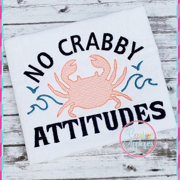 No Crabby Attitudes Sign - Etsy