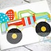Easter Monster Truck With Eggs Digital Machine Embroidery Applique ...