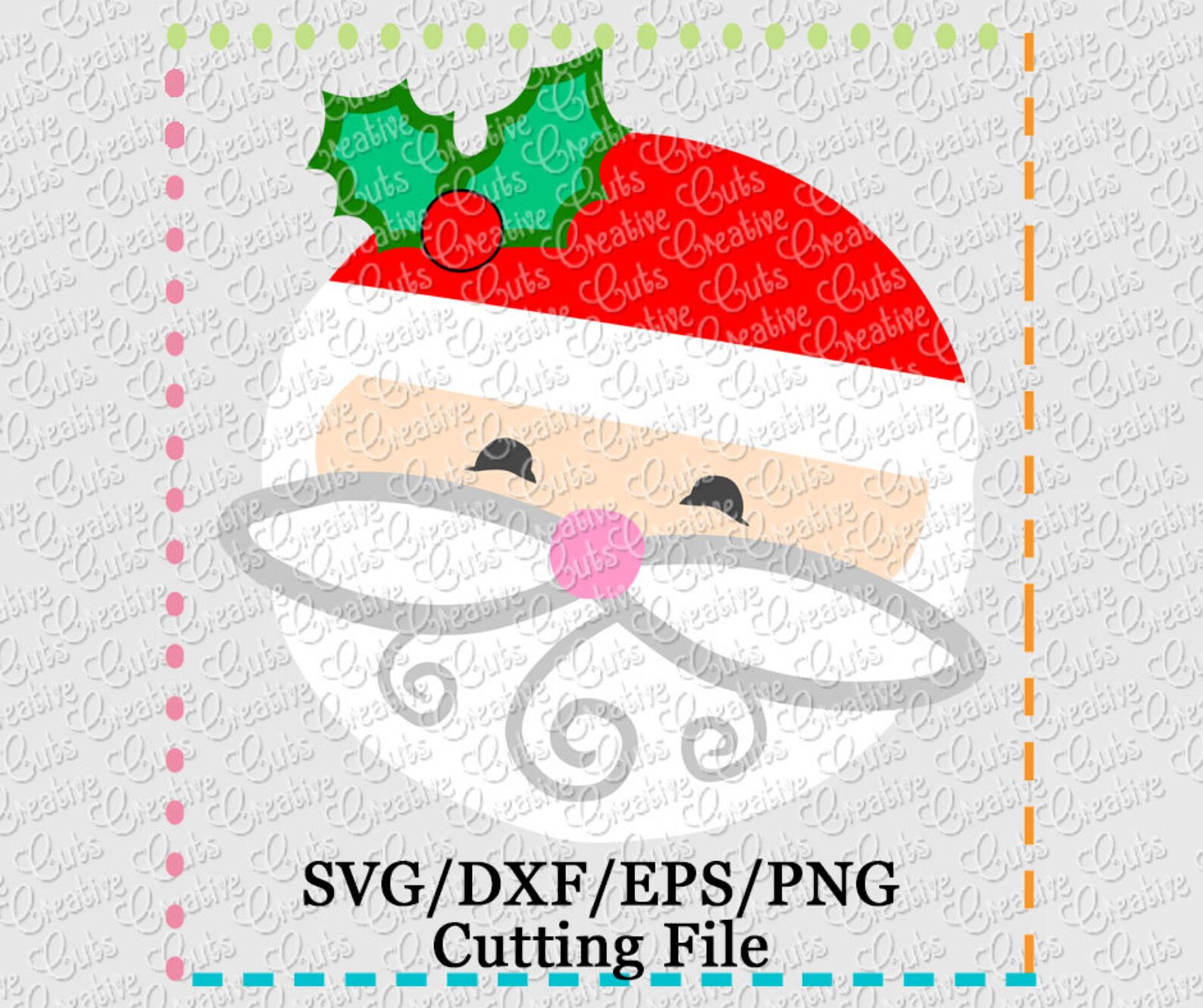 EXCLUSIVE Santa Face SVG Cutting File Limited Commercial Use | Etsy