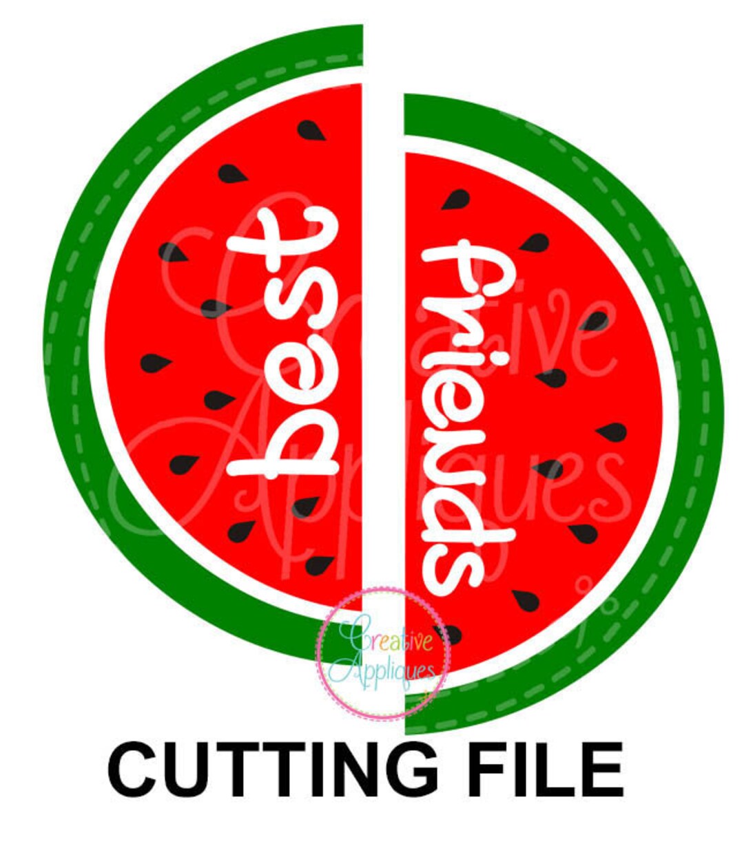 EXCLUSIVE SVG Eps DXF Best Friends Split Watermelon Bff Svg, Best ...