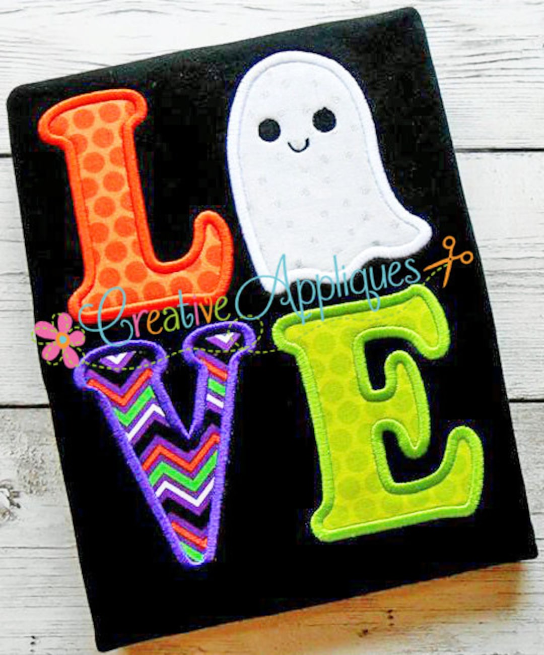 Ghost Love Halloween Digital Machine Embroidery Applique Design 4 Sizes ...