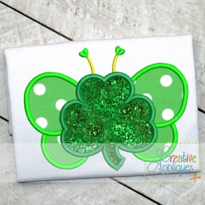 St Patrick's Clover Shamrock Butterfly Digital Machine Embroidery ...