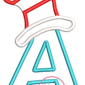 Striped Hat Applique Alphabet Letter Set A-Z Applique Machine ...