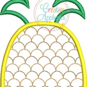 Pineapple Digital Machine Embroidery Applique Design 4 Sizes, Pineapple ...