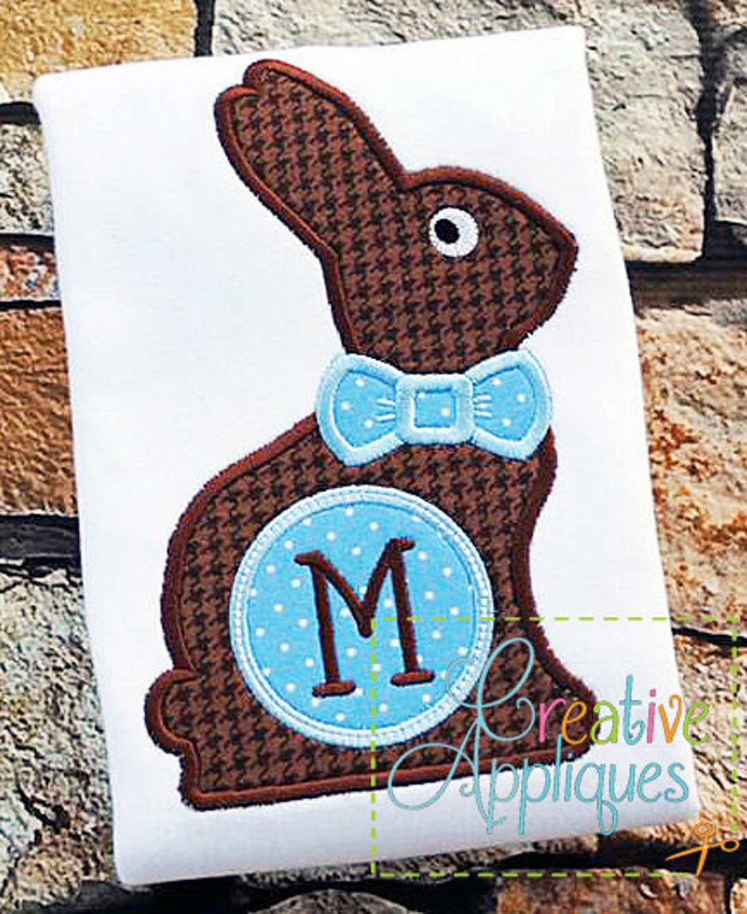 Easter Bunny Monogram Applique Machine Embroidery Design 4 Sizes - Etsy