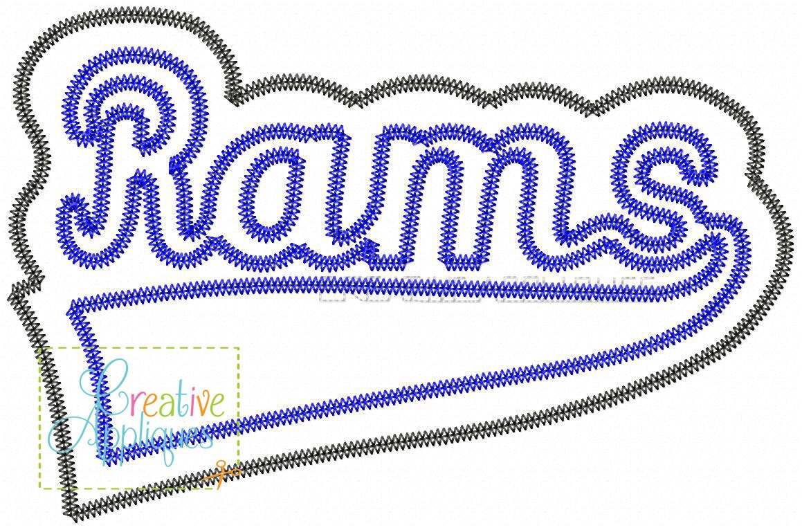 Rams Digital Machine Embroidery Applique Design 6 Sizes Rams - Etsy