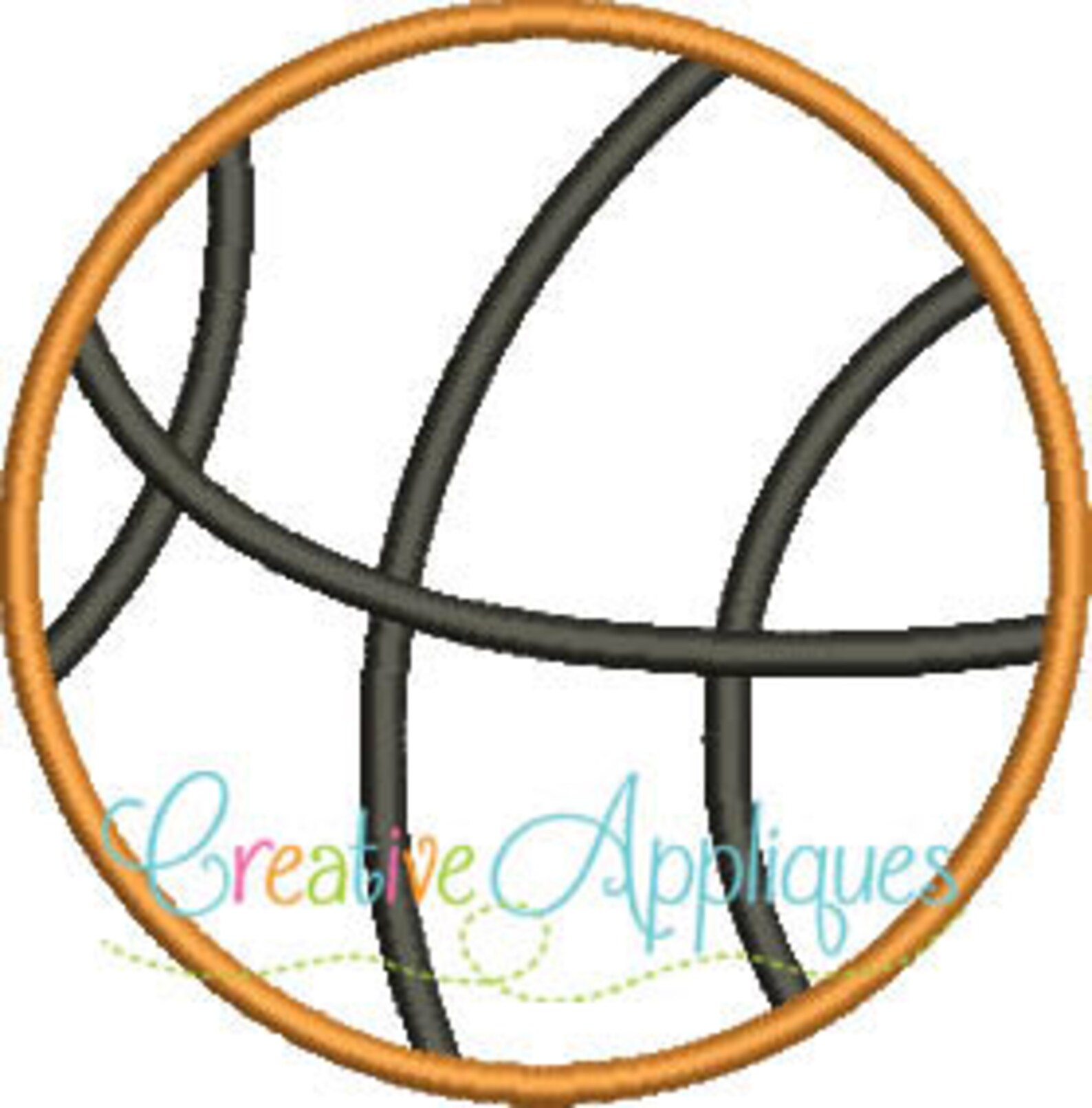 Basketball Digital Machine Embroidery Applique Design 4 SIZES ...