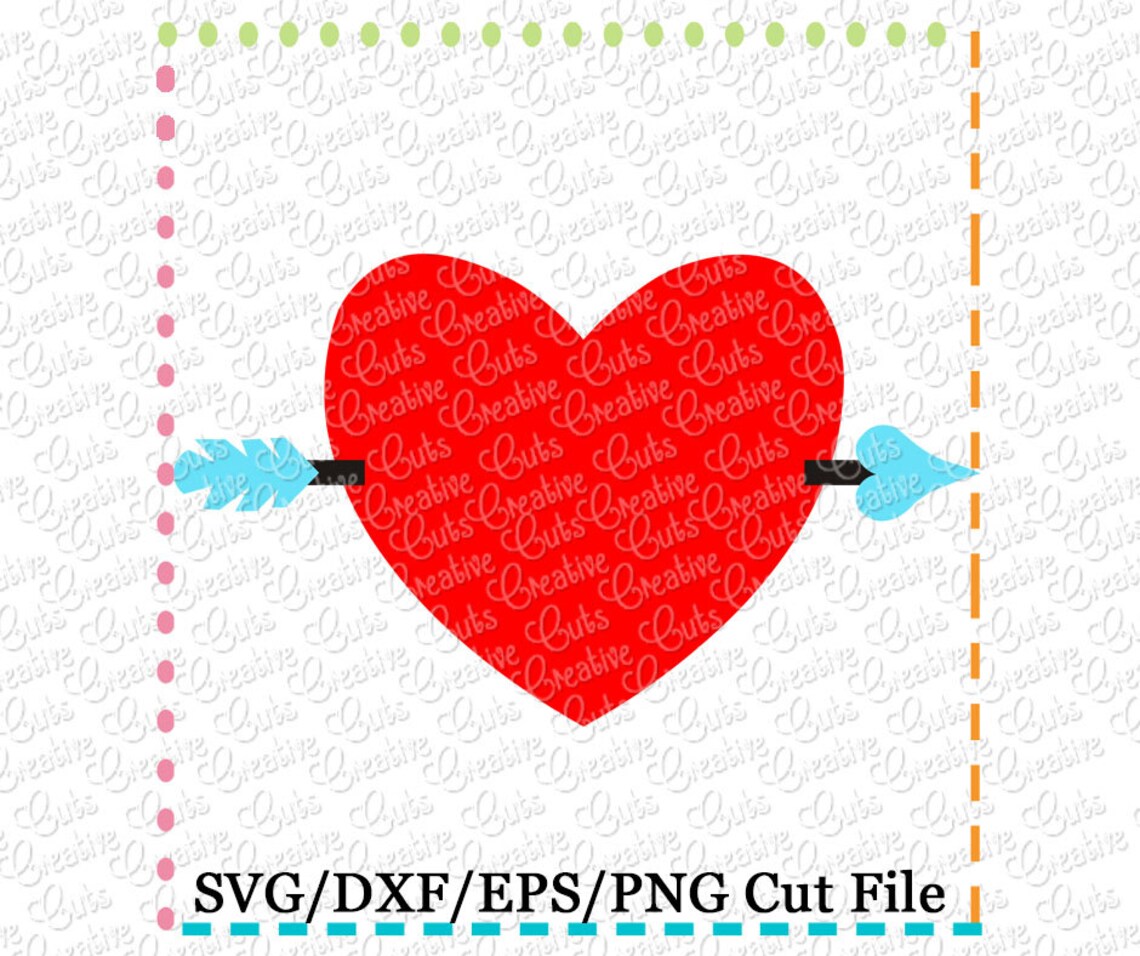 Heart Arrow Valentine SVG Cutting File Valentine Svg - Etsy