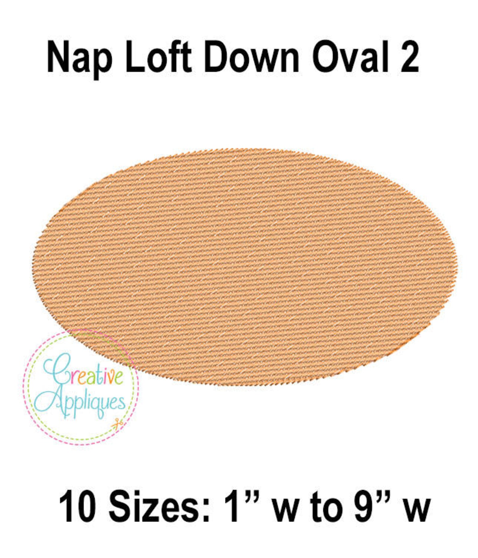 Nap Loft Pile Down Oval Monogram Frame Digital Machine Embroidery ...