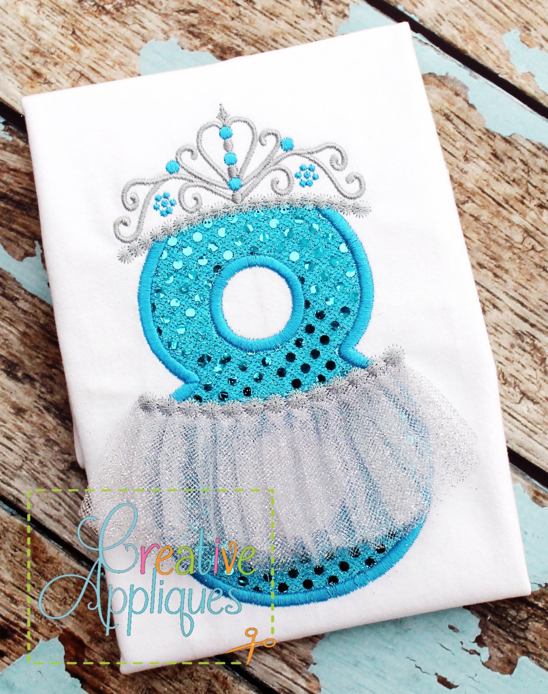 Princess Ballerina Tutu Crown Tiara Number 8 8th Eigth Eighth Machine ...