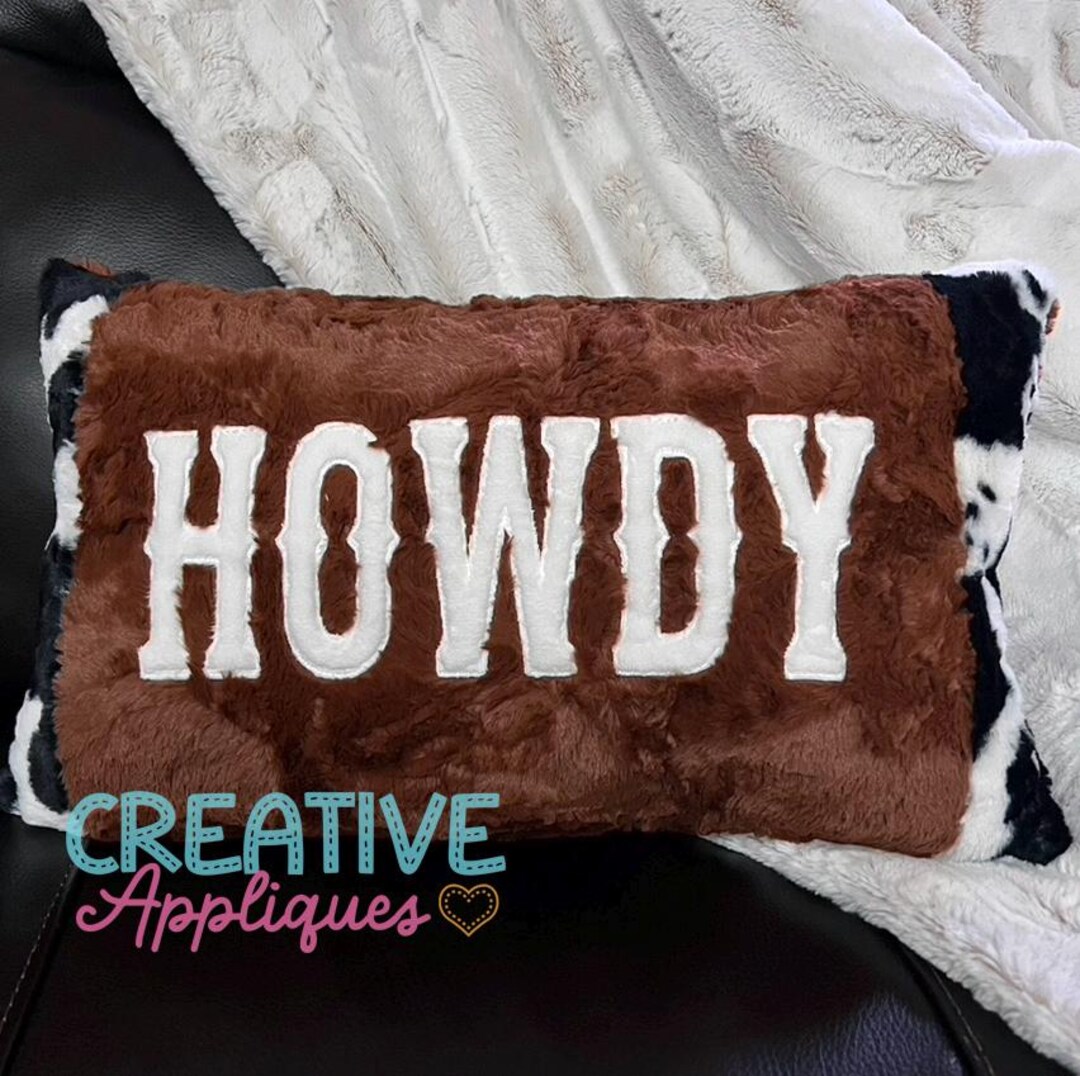 Howdy Bean Stitch Applique Alphabet Machine Embroidery Design, Alphabet ...