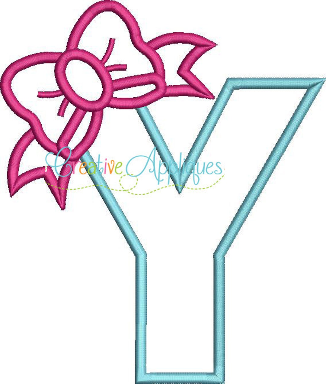 Y Bow Letter Y Applique Machine Embroidery Design 4 Sizes, Bow Letter ...