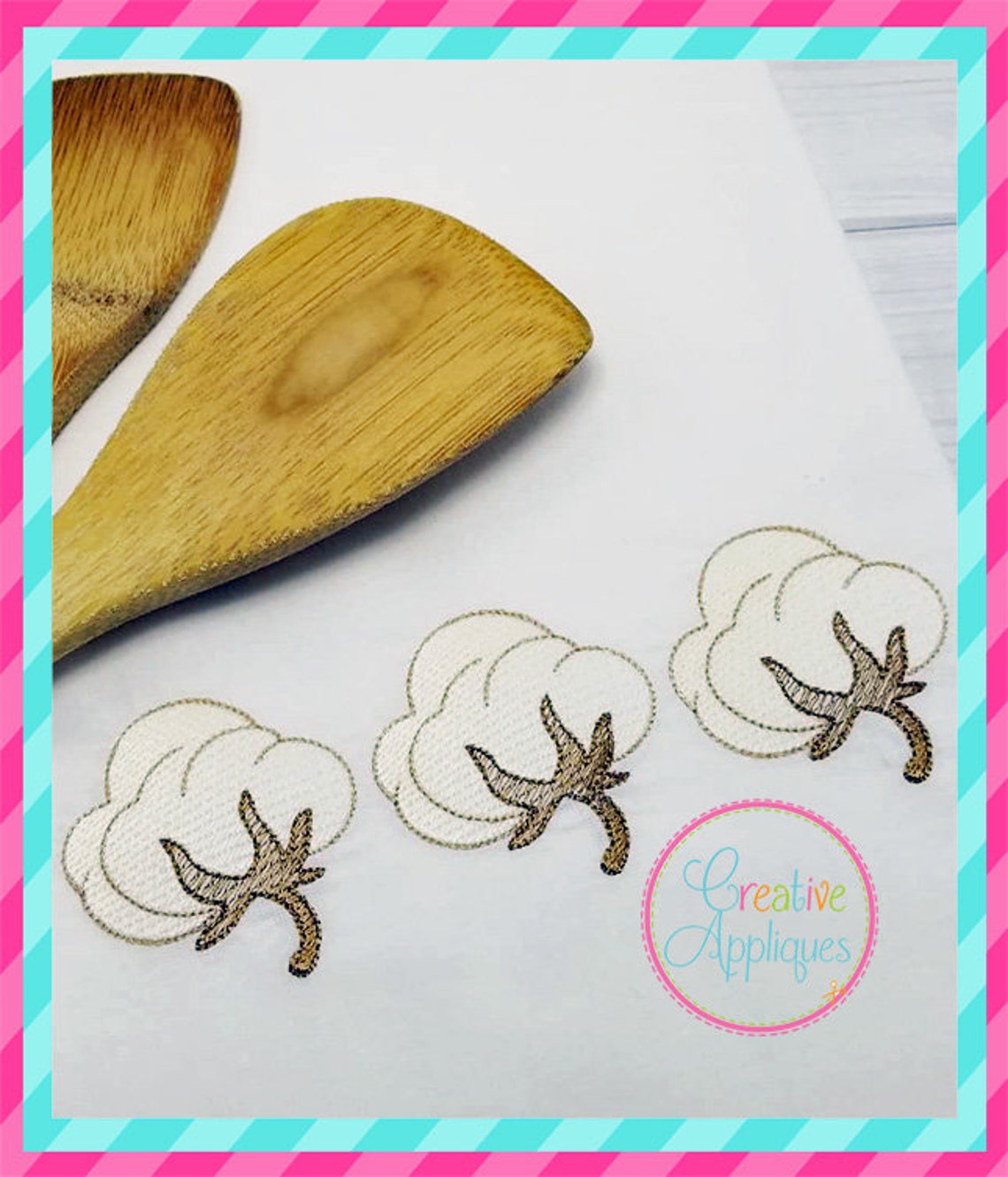 Cotton Boll Trio Sketch Stitch Digital Machine Embroidery Design 5 ...