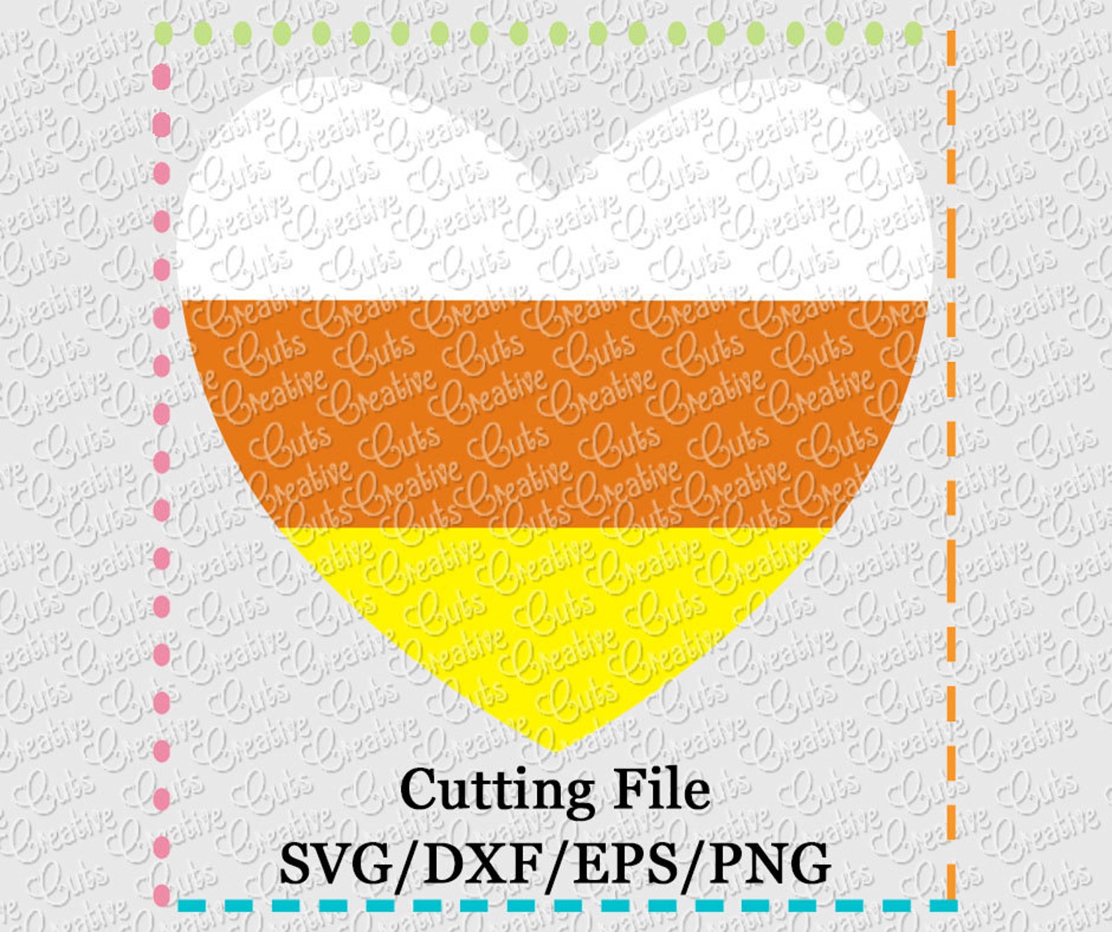 EXCLUSIVE SVG Eps DXF Candy Corn Heart Svg, Trick or Treat Svg, Trick ...