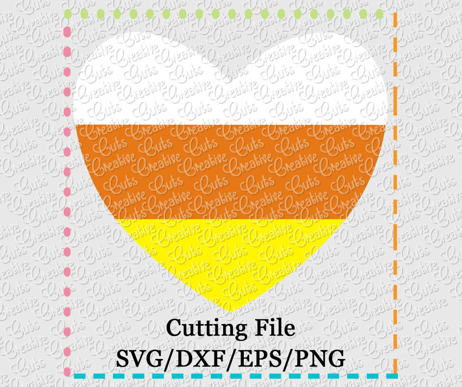 EXCLUSIVE SVG Eps DXF Candy Corn Heart Svg, Trick or Treat Svg, Trick ...