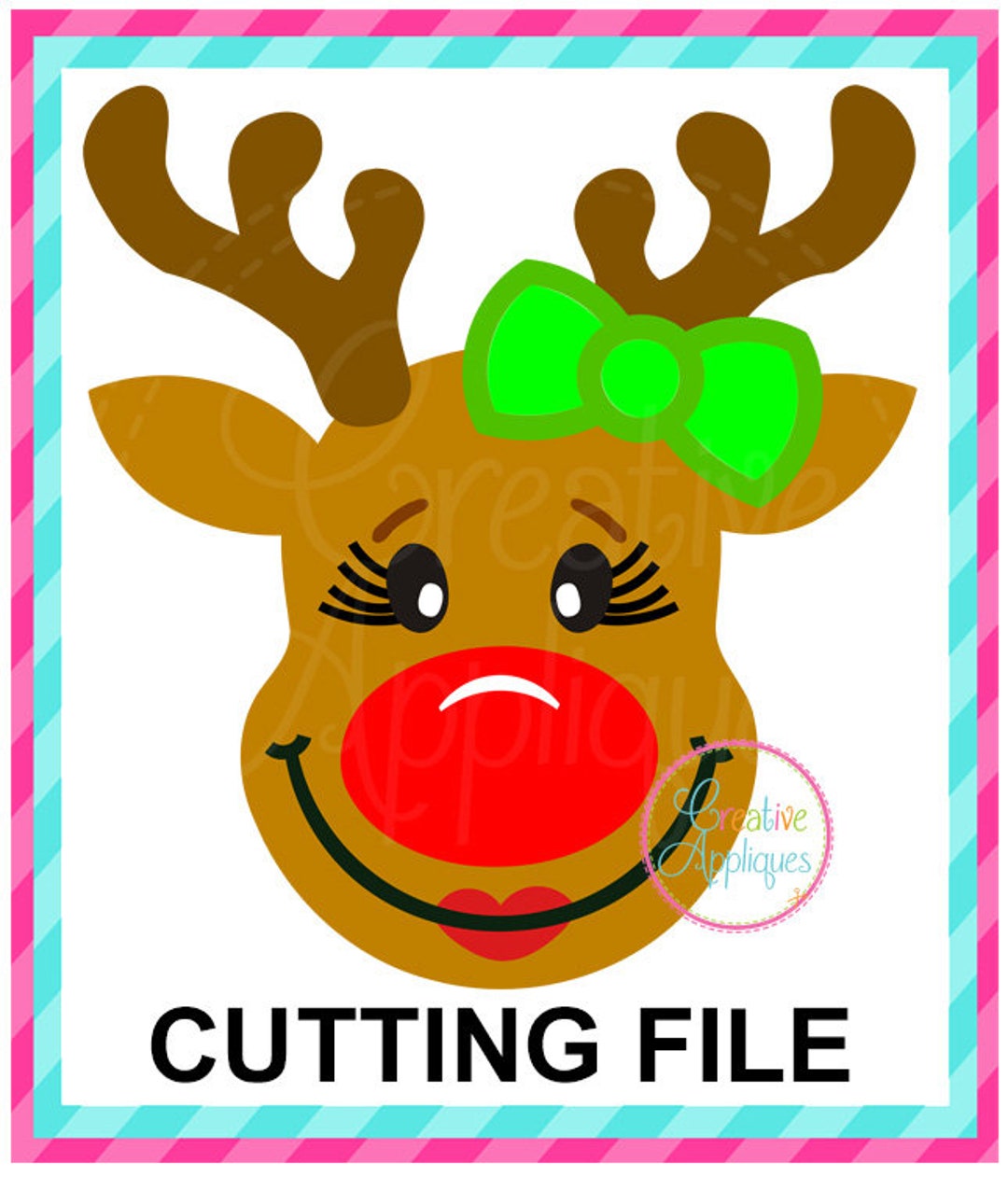 EXCLUSIVE SVG Reindeer Cutting File, Reindeer Cut File, Christmas Svg ...