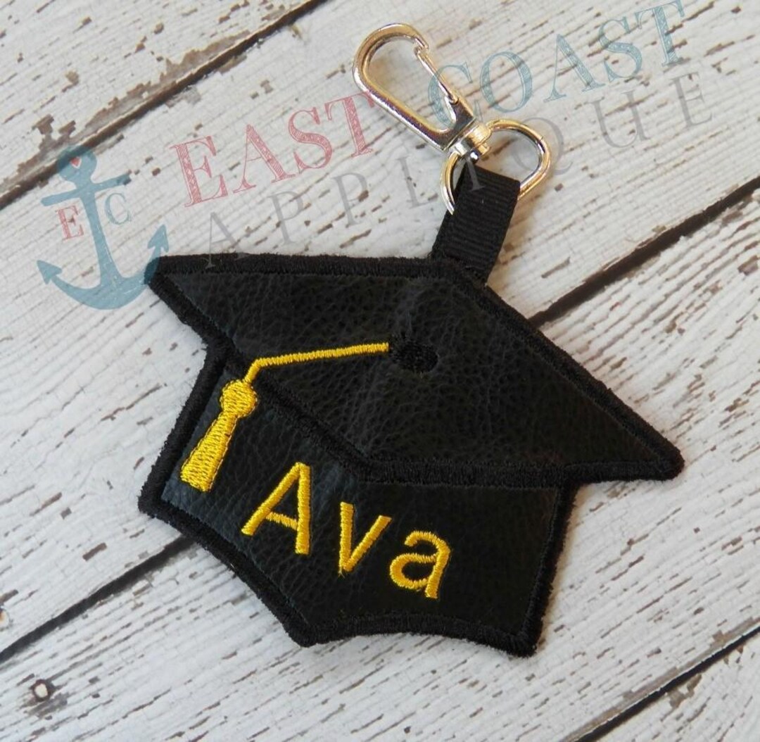 Graduation Bag Tag in the Hoop Design, in the Hoop Bag Tag, in the Hoop ...