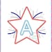 Star Alphabet Letter Set A-Z Applique Machine Embroidery Design 4 Sizes ...