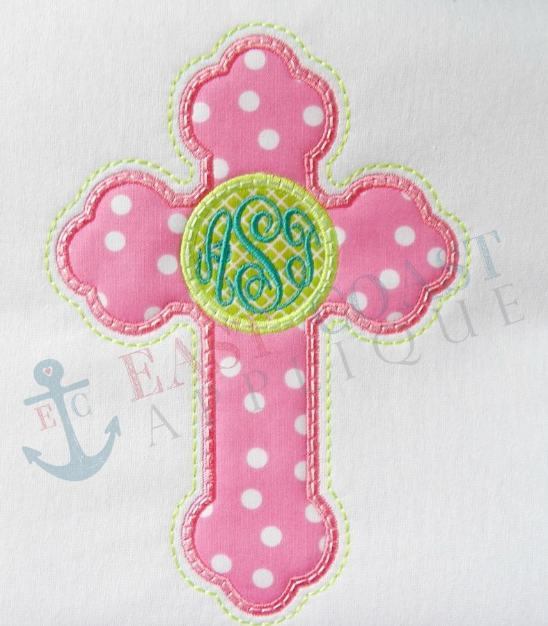 Pretty Cross Applique Design, Machine Embroidery, Embroidery Design ...