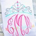 Princess Crown Monogram Topper Machine Embroidery Design 6 Sizes ...