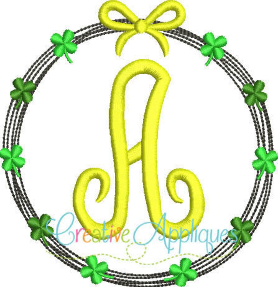 St Patrick Monogram Embroidery Alphabet Digital Machine | Etsy