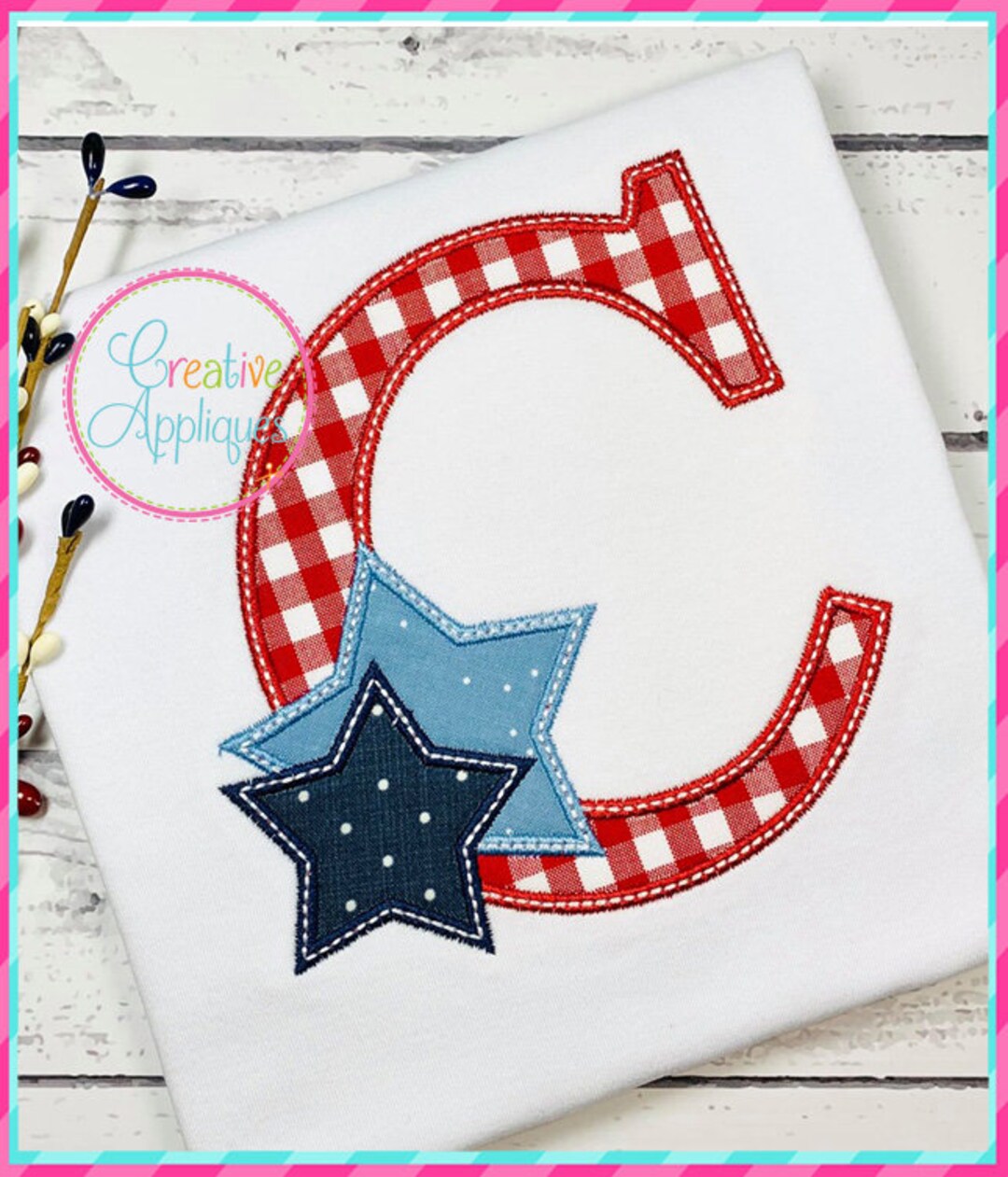 Stars Alphabet Letter Set A-Z Applique Machine Embroidery Design 4 ...