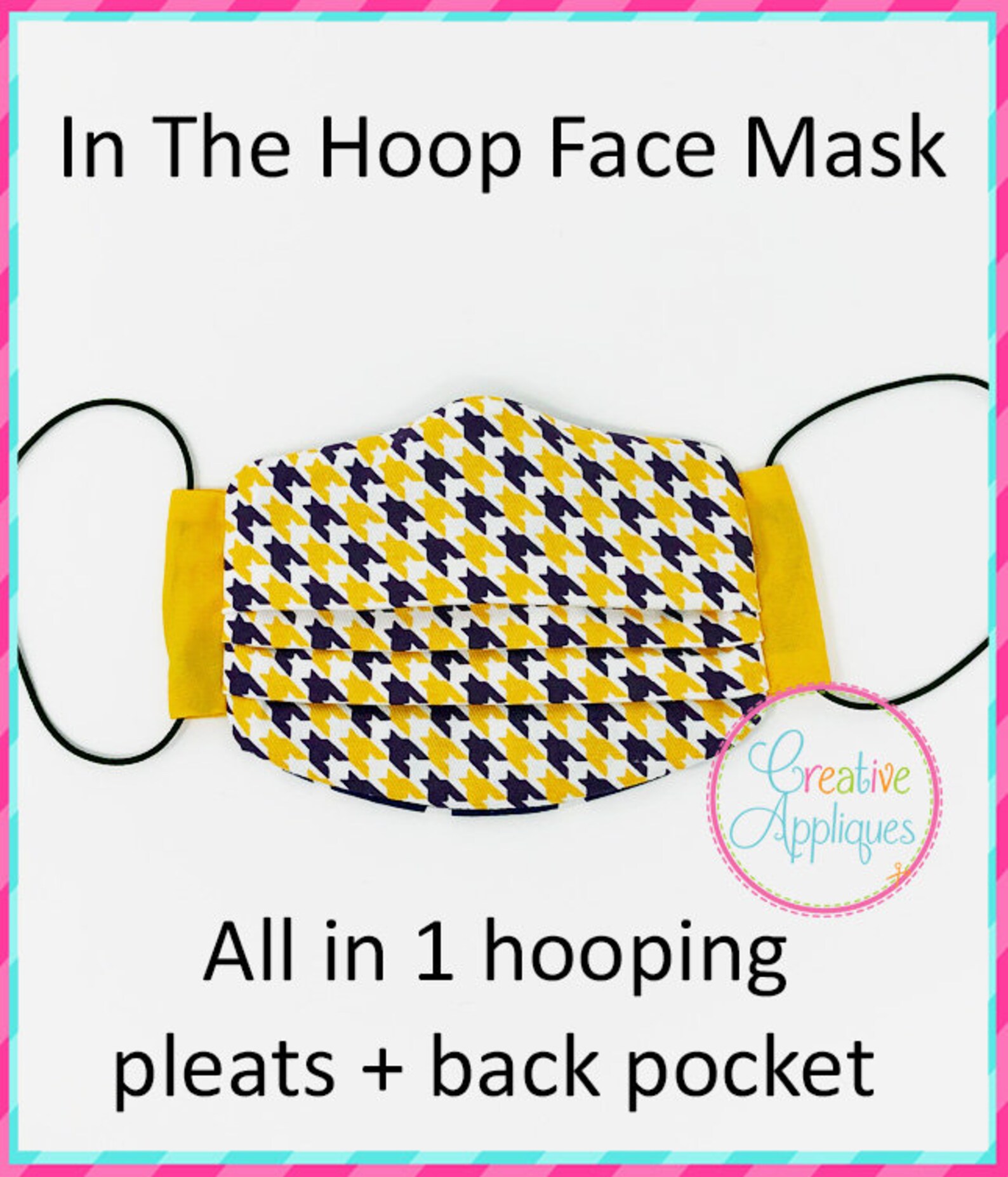 4 SIZES in the Hoop Face Mask Digital Machine Embroidery | Etsy