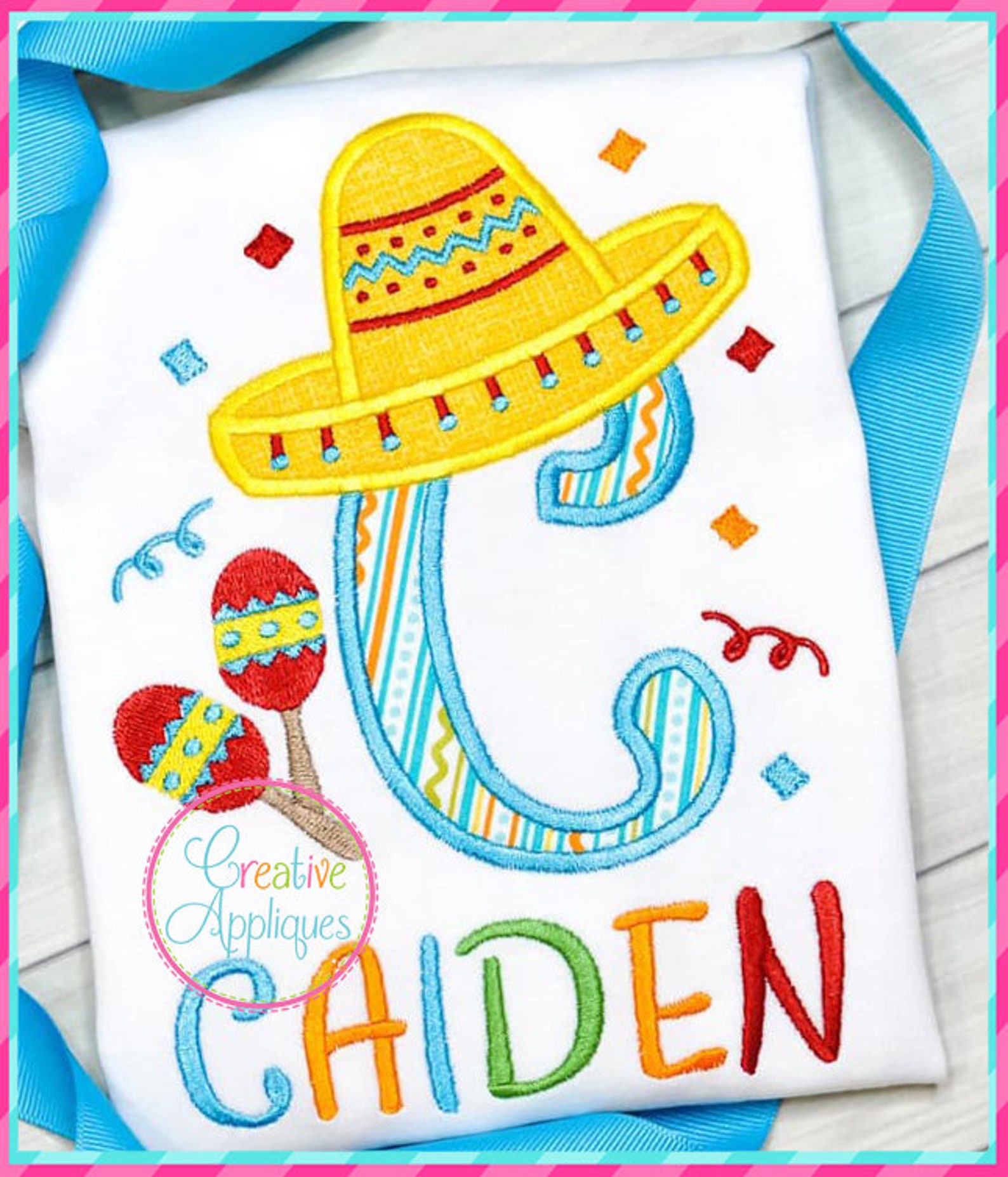 EXCLUSIVE SET Sombrero Alphabet Applique Digital Machine - Etsy