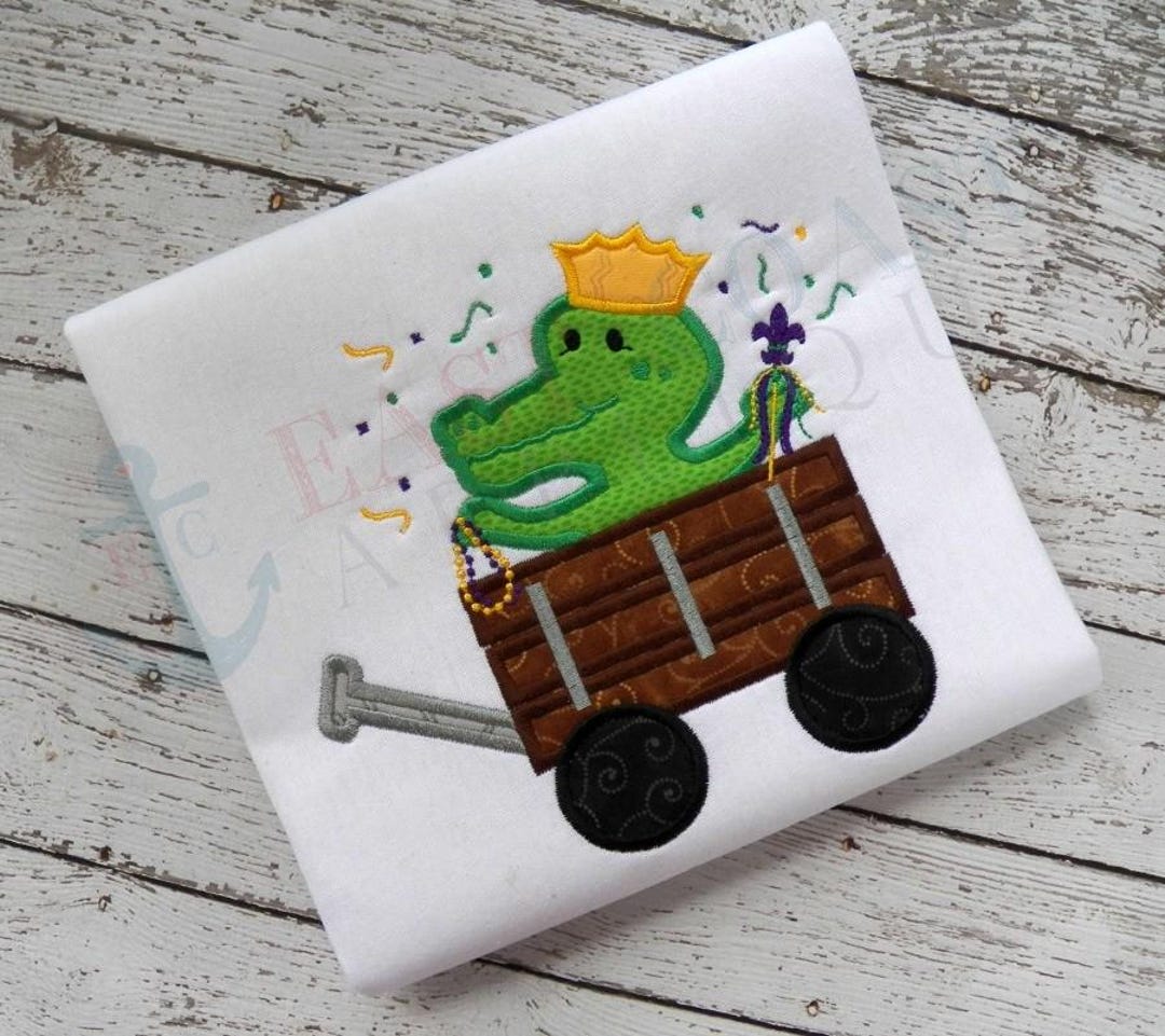 Gator Wagon Machine Embroidery Design, Alligator Applique Design ...