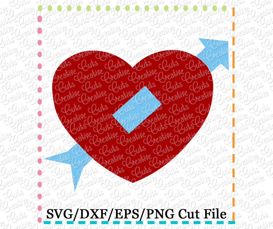 Heart Arrow Valentine SVG Cutting File, Valentine Svg, Valentines Cut ...