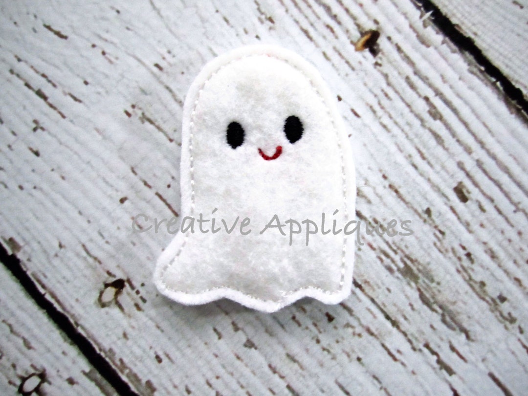 Simple Ghost Feltie Digital Machine Embroidery Design 3 Sizes, in the ...