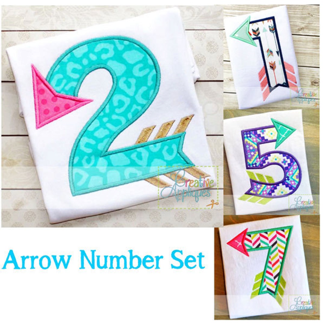 Tribal Arrow Number Set 0 Thru 9 Digital Machine Embroidery Design 4 ...