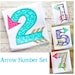 Tribal Arrow Number Set 0 Thru 9 Digital Machine Embroidery Design 4 ...
