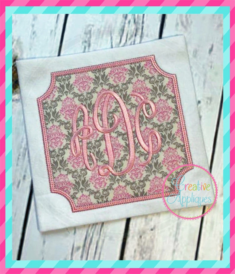 Monogram Frame Digital Machine Embroidery Applique Design 12 Sizes ...