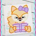 Girl Reading Fox Digital Machine Embroidery Applique Design 4 Sizes ...