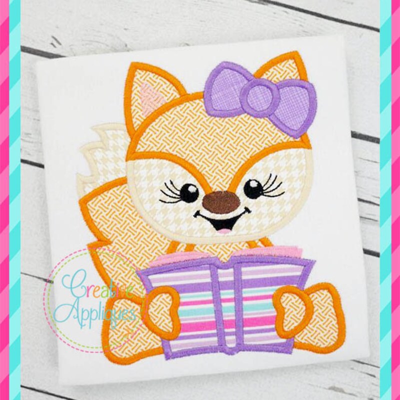 Fox Applique Design - Etsy