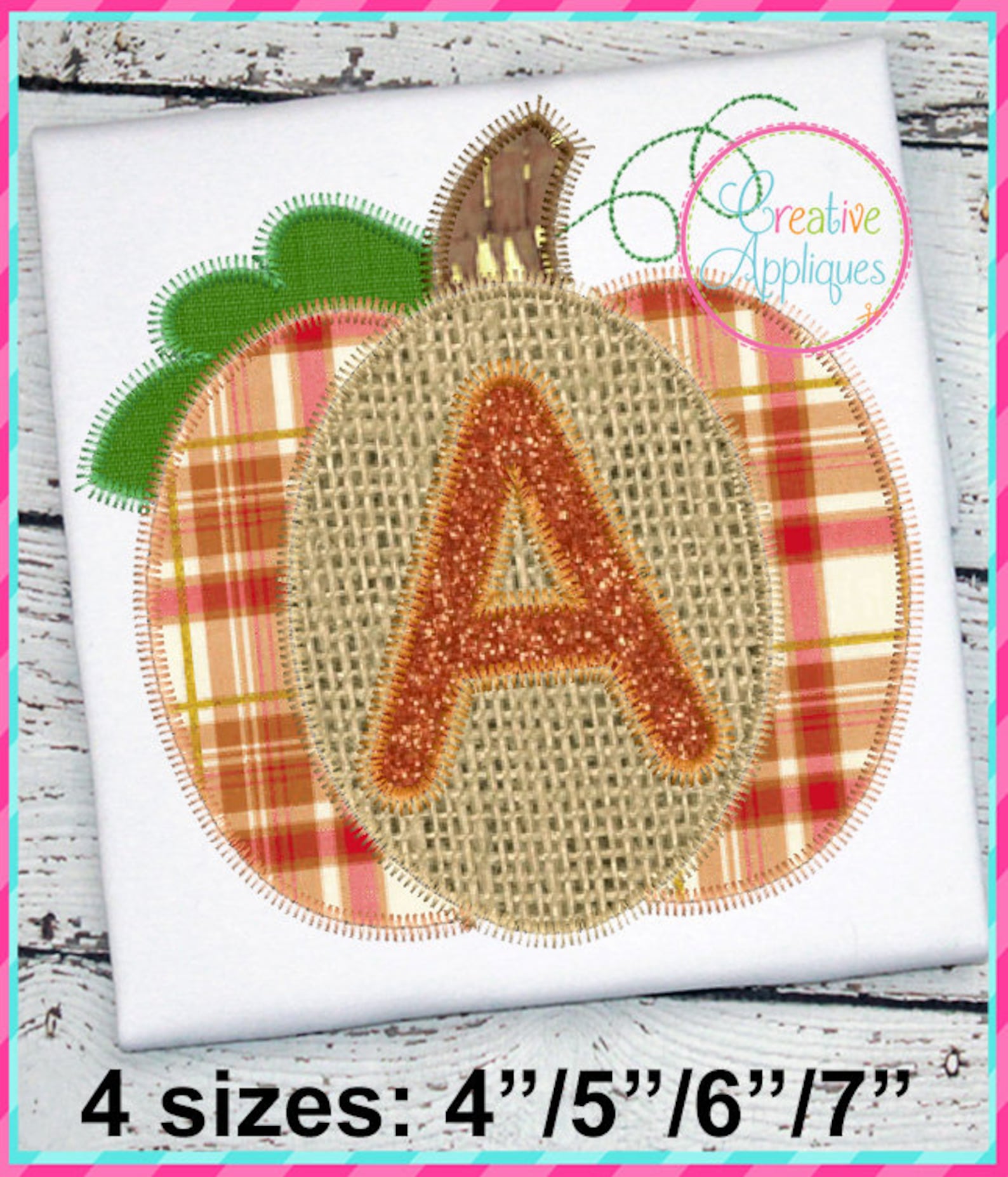 Zigzag Stitch Pumpkin Alphabet Letter Set A-Z Applique Machine - Etsy