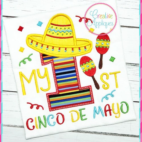 Fiesta Digital Machine Embroidery Design 5 SIZES Cinco De - Etsy