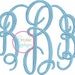 5 Sizes 3 Letter Master Circle Embroidery Monogram Alphabet Font ...