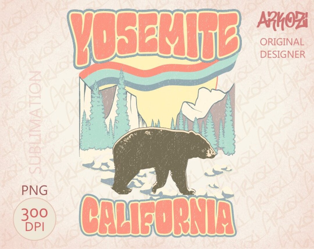 Yosemite National Park PNG Sublimation Sublimate - Etsy